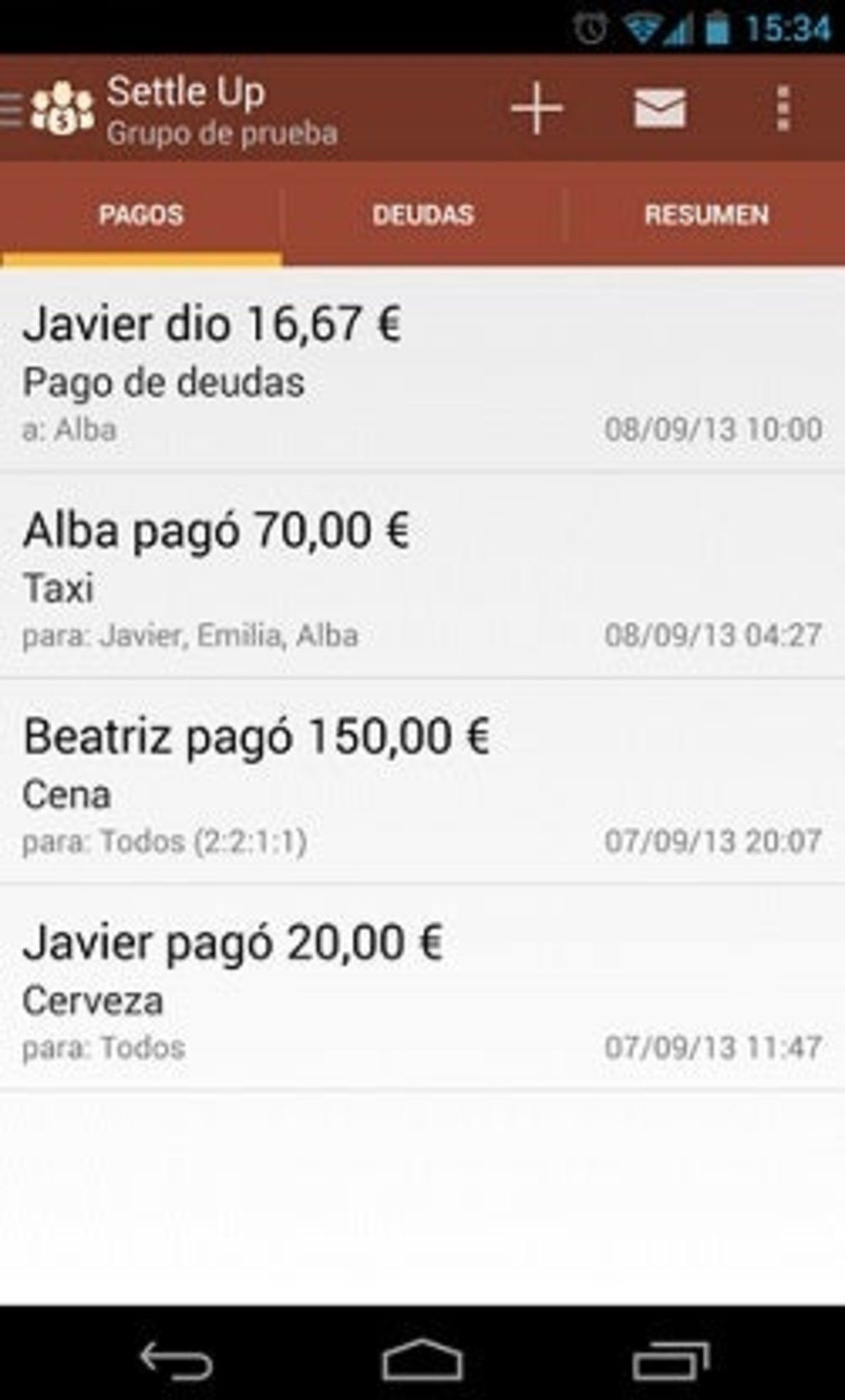 Settle Up, gastos compartidos calculados rapidamente