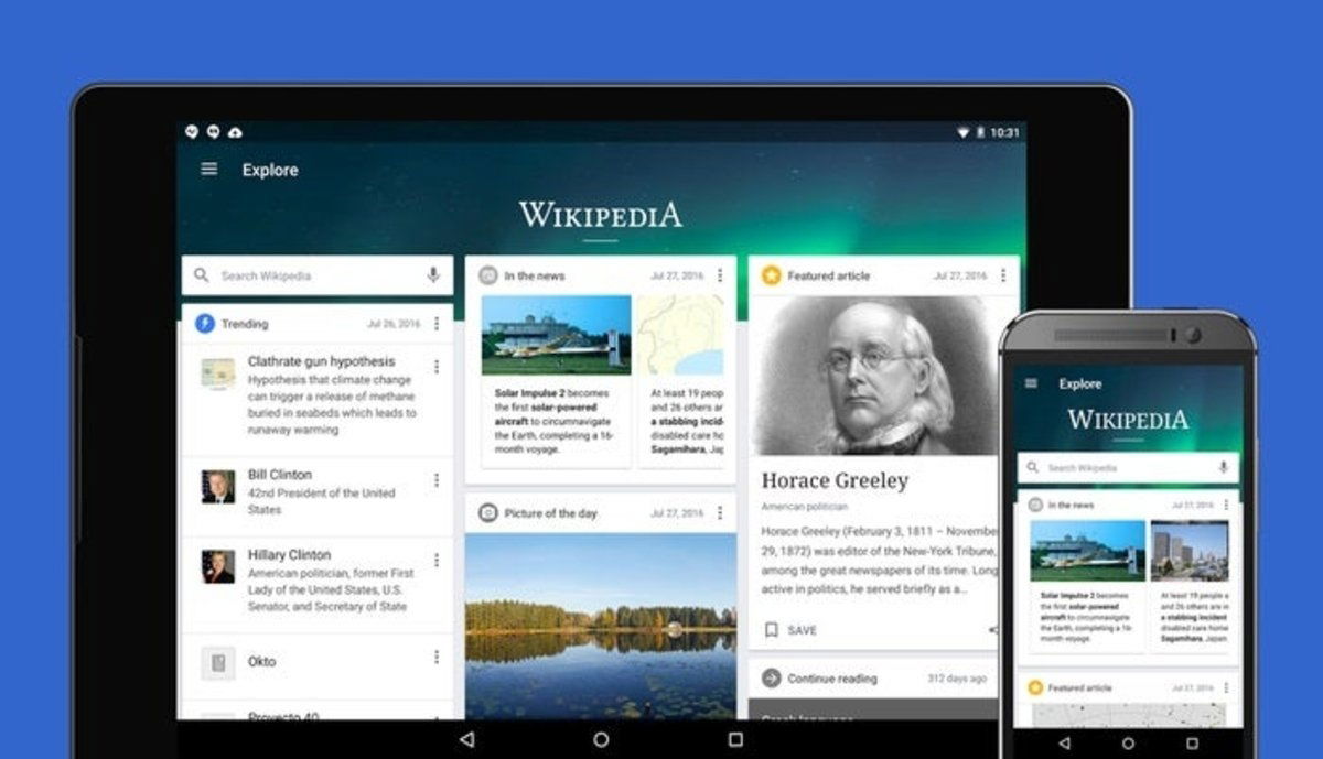 Nuevo diseño y otras novedades para la aplicación de Wikipedia para Android