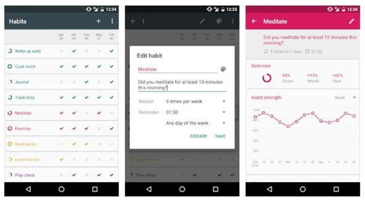 Las 7 mejores apps Android para construir hábitos