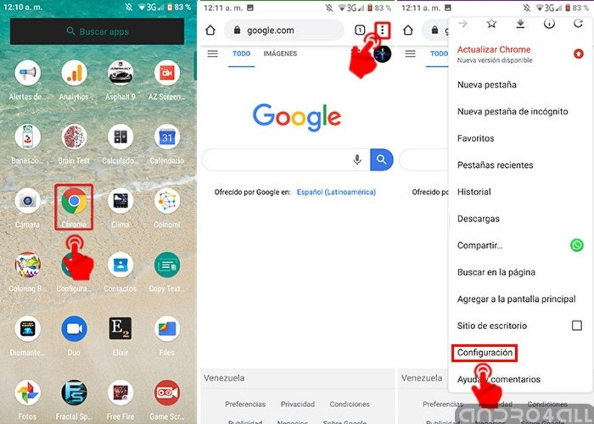 Página de inicio de Google Chrome: cómo cambiarla