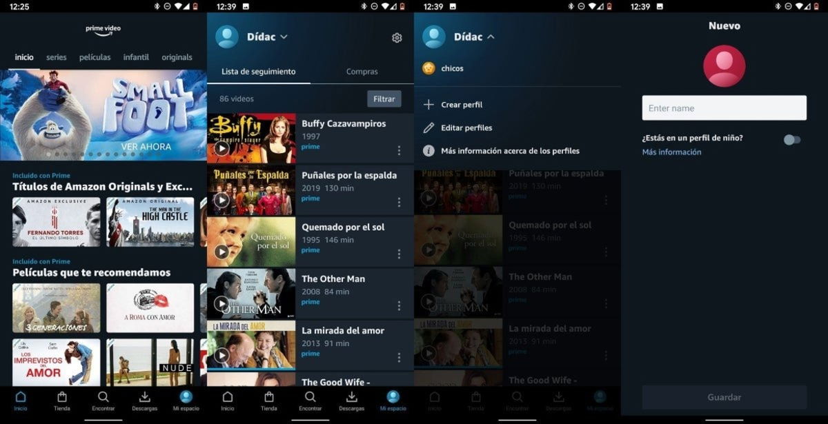Cómo crear distintos perfiles de usuario en Amazon Prime Video