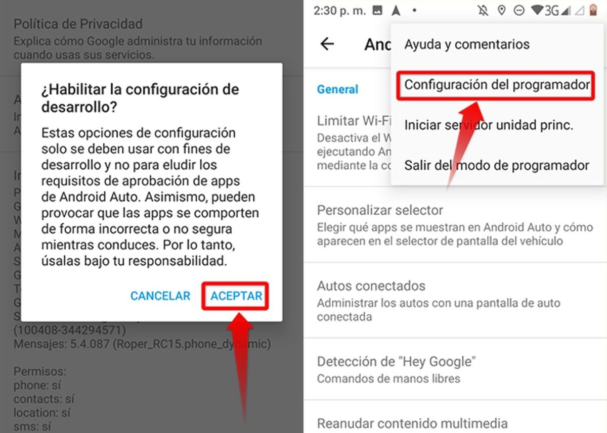 Android Auto: Cómo activar el modo desarrollador