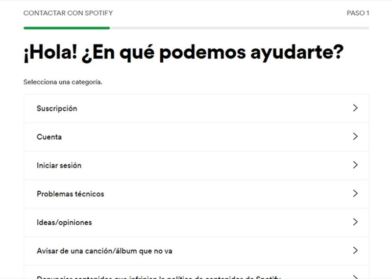 Cómo contactar con atención al cliente de Spotify: todas las formas