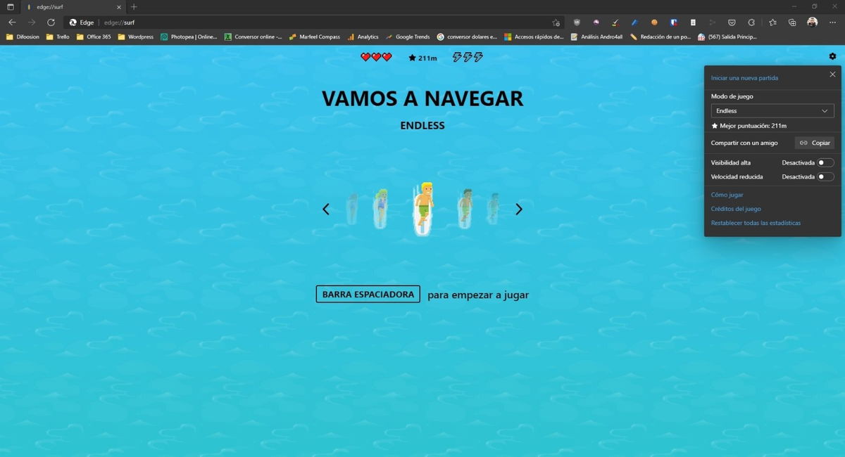Cómo jugar al minijuego del surf en Microsoft Edge en PC y móvil