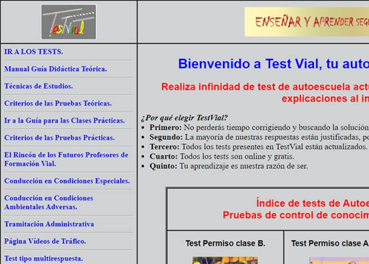 Mejores 8 webs con tests gratis para aprobar el carnet de conducir