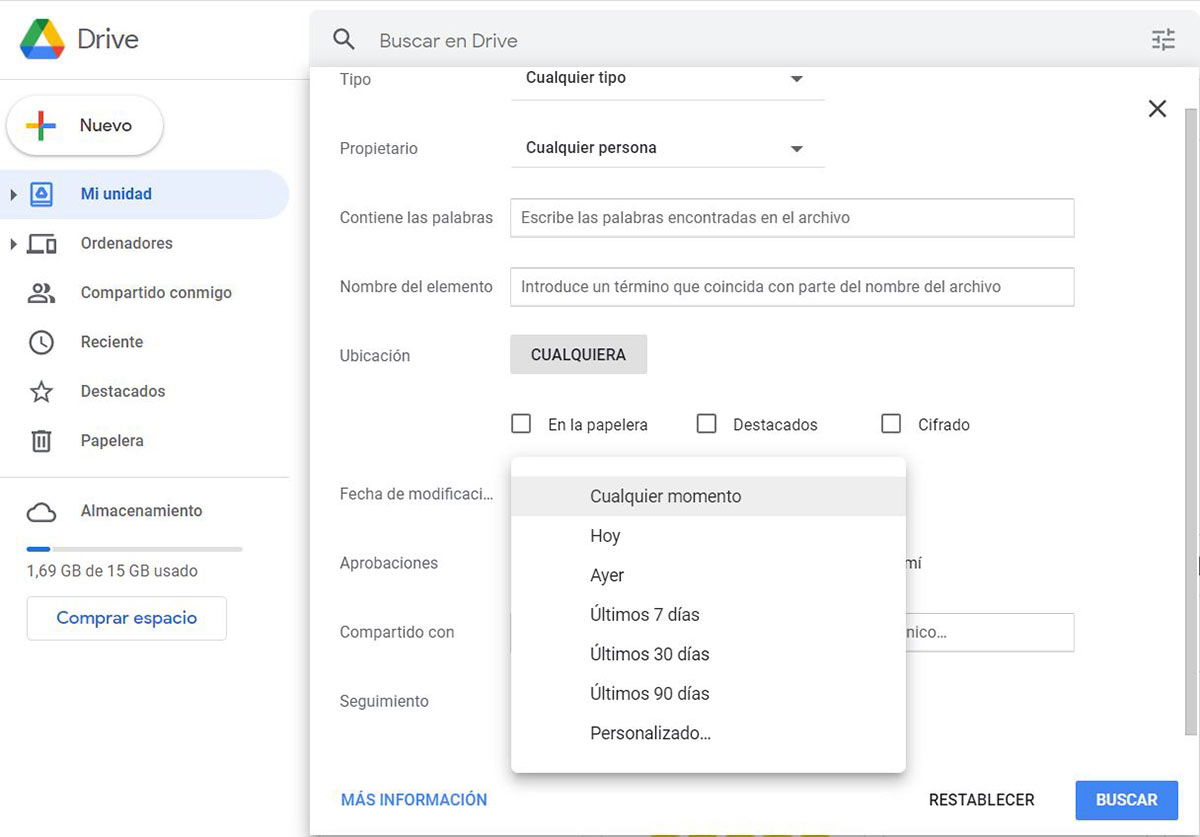 Cómo buscar en Google Drive: 6 filtros que puedes usar