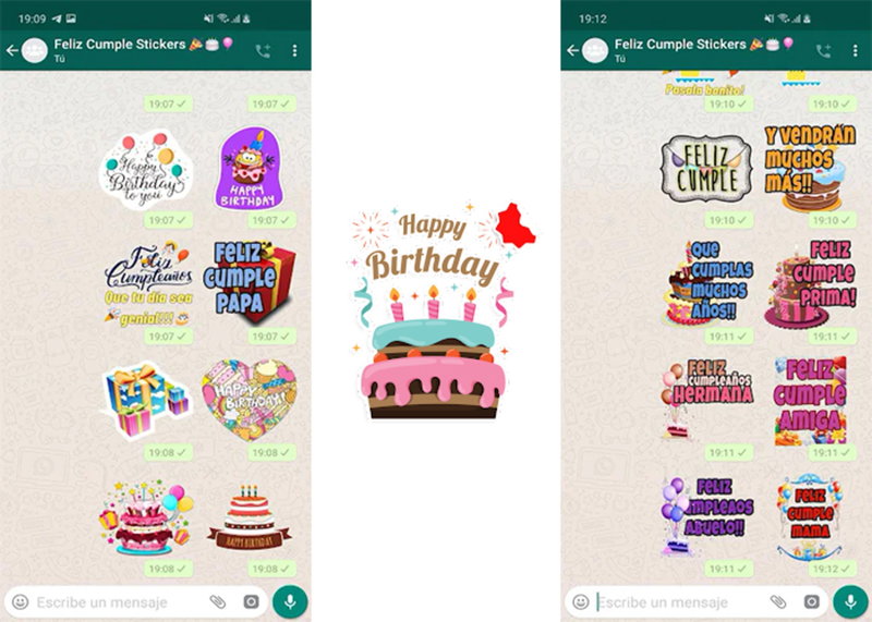 Los 8 mejores packs de stickers para felicitar el cumpleaños en WhatsApp