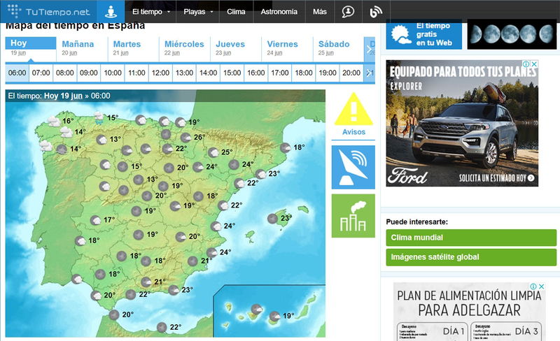 Las mejores 9 webs para consultar la previsión del tiempo