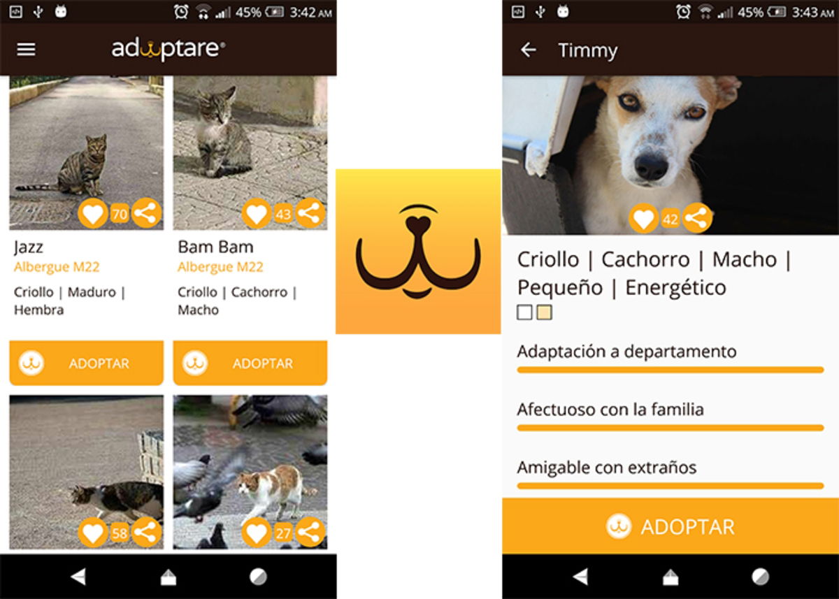 8 apps gratuitas para adoptar perros y gatos