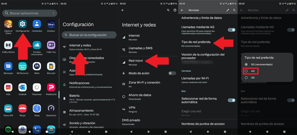 Cómo apagar el 5G de tu móvil Android para ahorrar batería