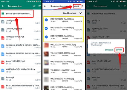 Cómo enviar fotos como documentos en WhatsApp