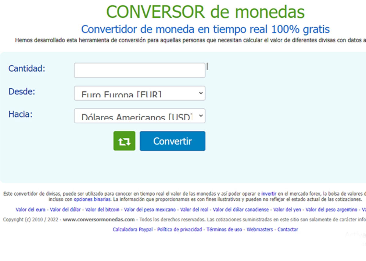 Las mejores webs para seguir el precio de las divisas