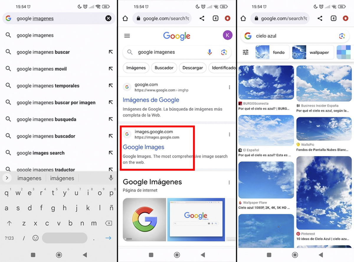 Cómo buscar imágenes en Google desde el móvil y cómo descargarlas