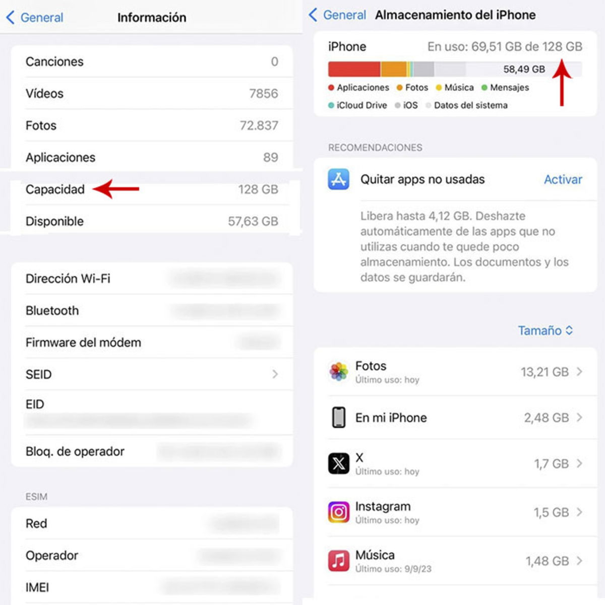 Cómo saber cuánto almacenamiento tiene tu móvil y cuánto necesitas