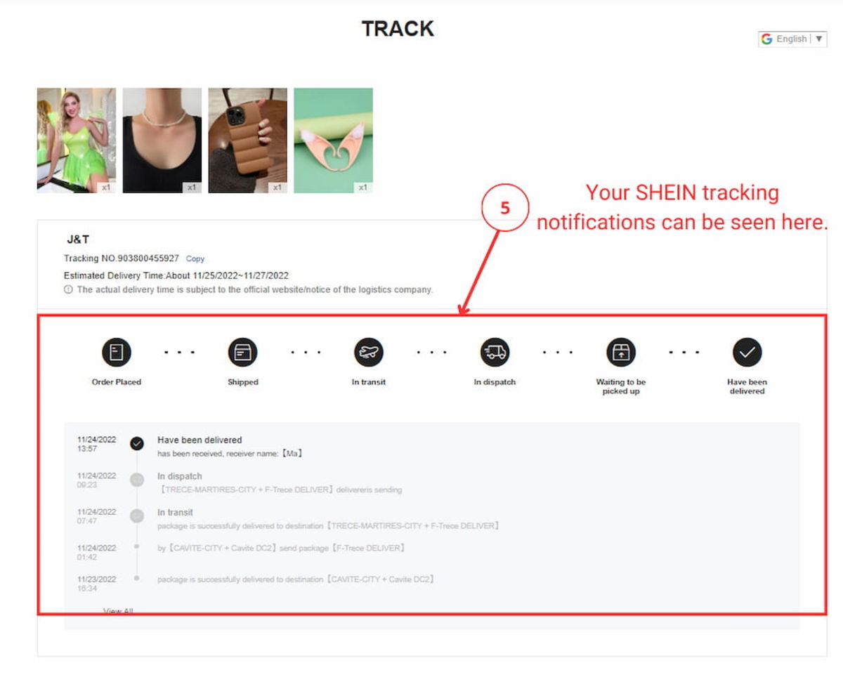 Cómo rastrear un pedido de Shein y saber su ubicación exacta