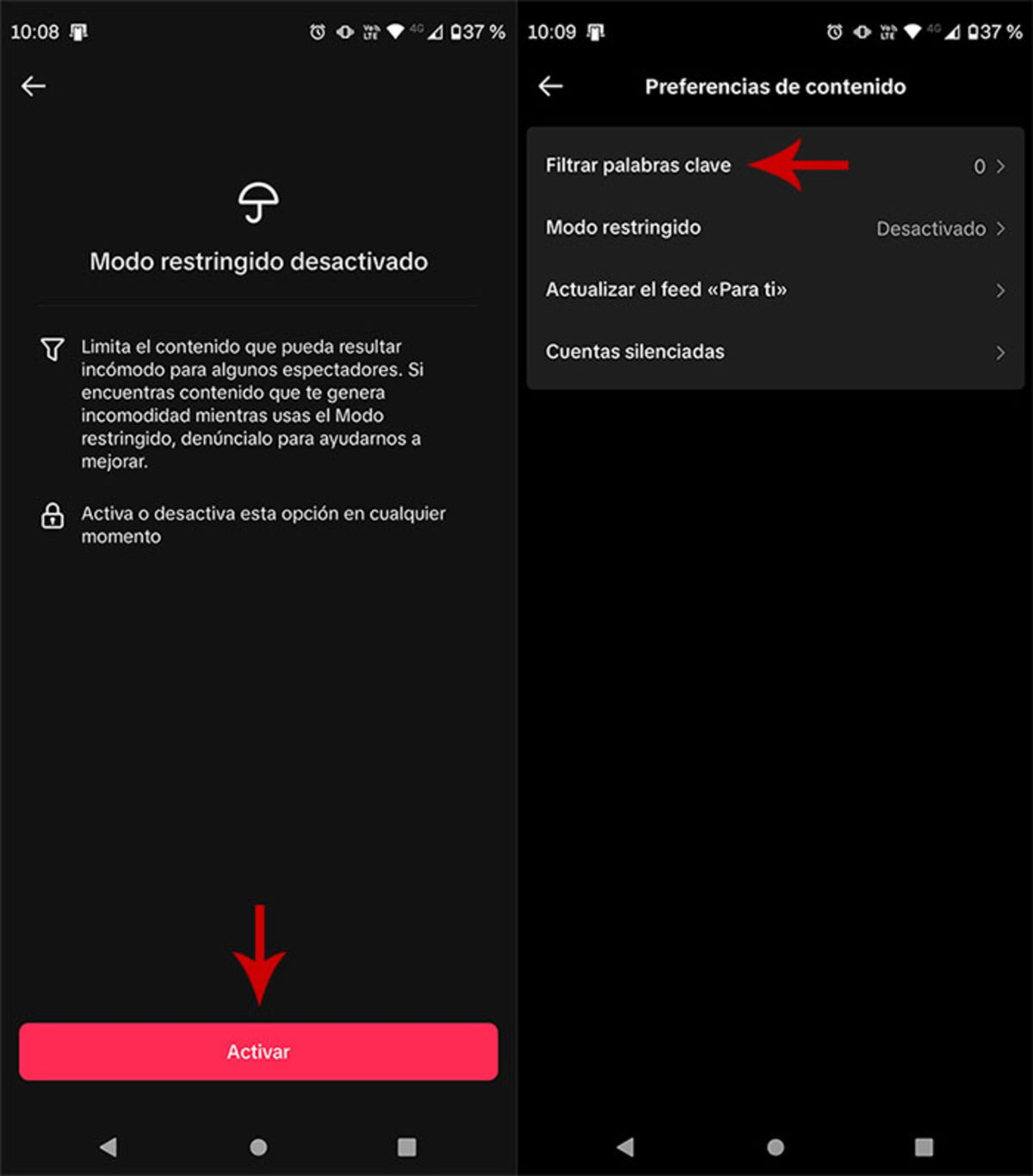 Cómo poner TikTok en modo niños
