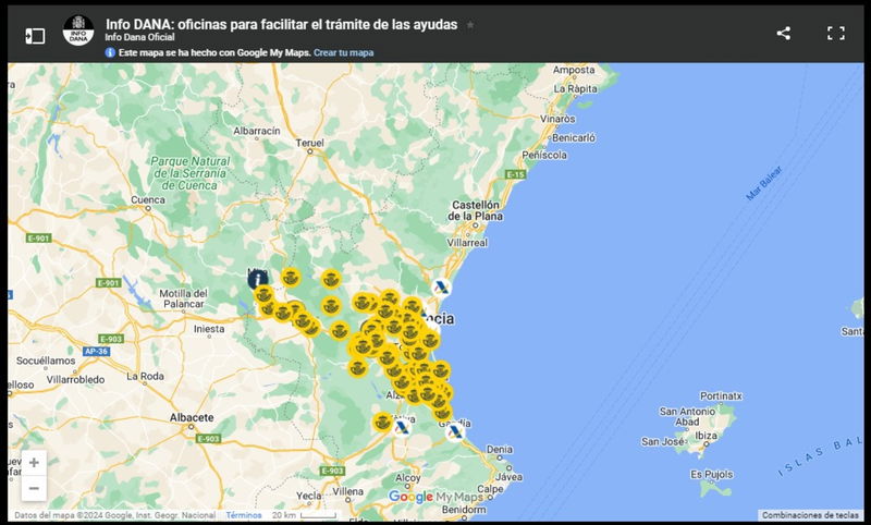 ¿Eres un afectado por la DANA? En este mapa oficial puedes comprobar ...