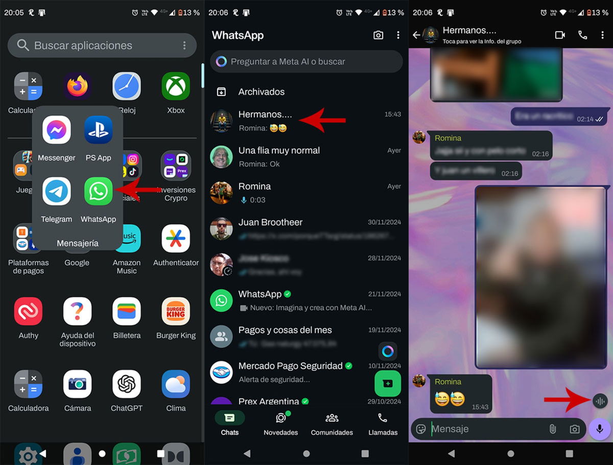 Cómo activar el modo walkie-talkie en WhatsApp