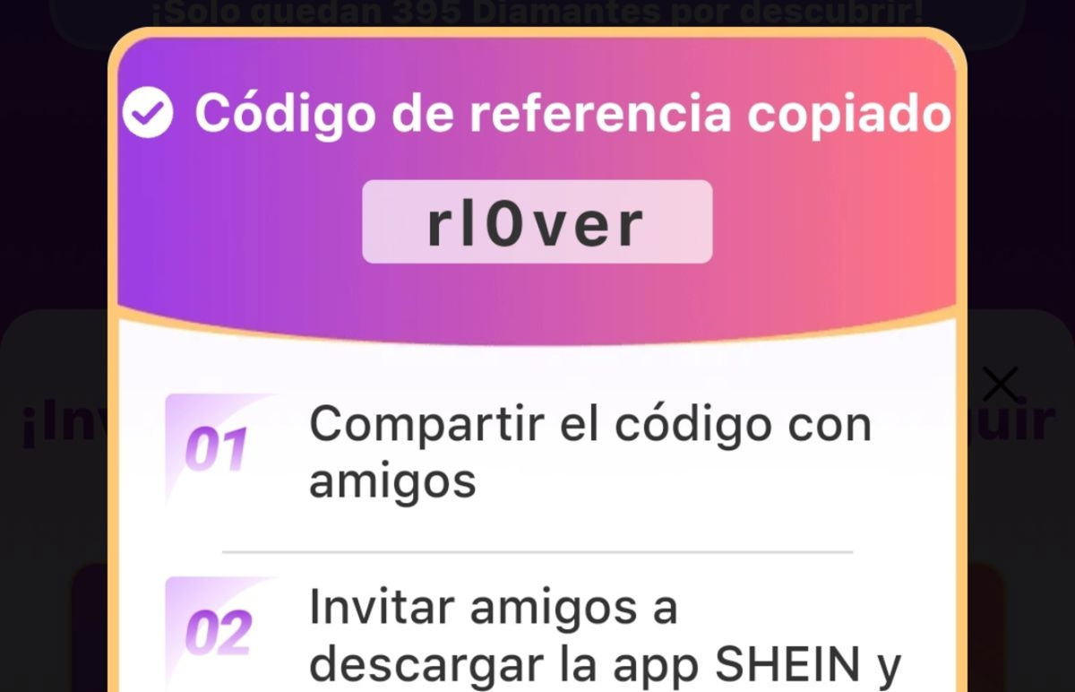 Shein: cómo cambiar el código de referencia paso a paso