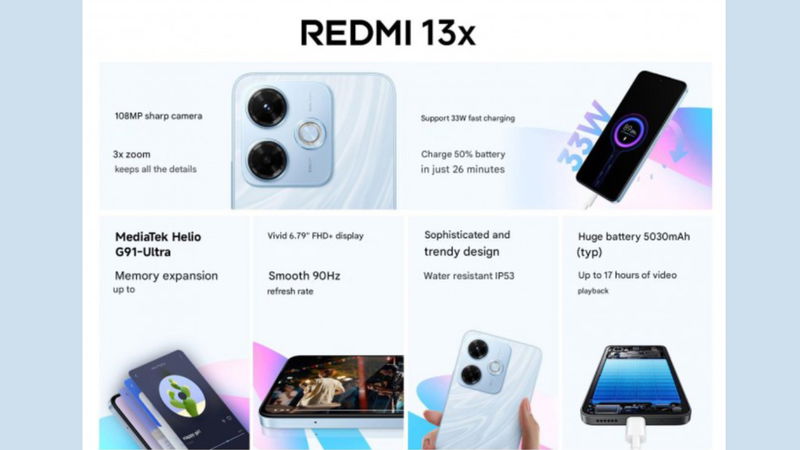 El nuevo Xiaomi Redmi 13x ya es oficial: pantalla a 90 Hz, batería ...
